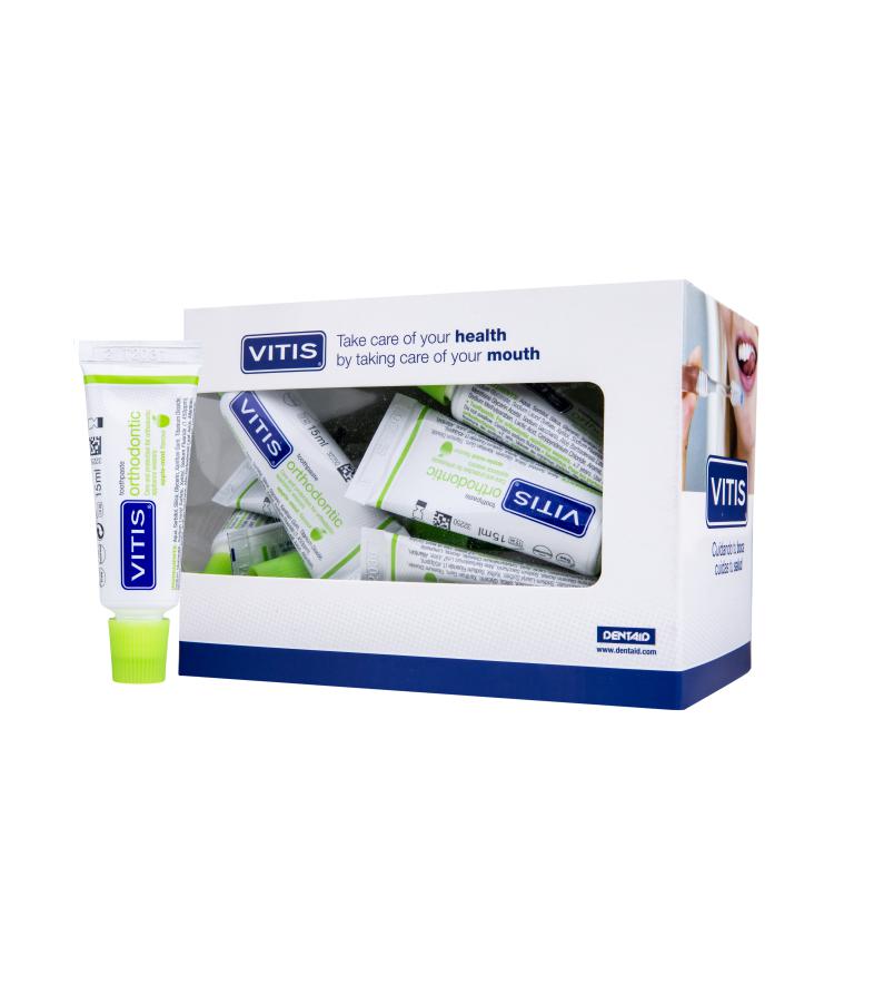 Samples VITIS Orthodontic Tandpasta, doos met 20 samples | Dentaid